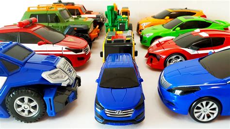 헬로카봇 또봇 장난감자동차 경찰차 소방차 구급차 변신놀이 Carbot Tobot Car Toys Transformation