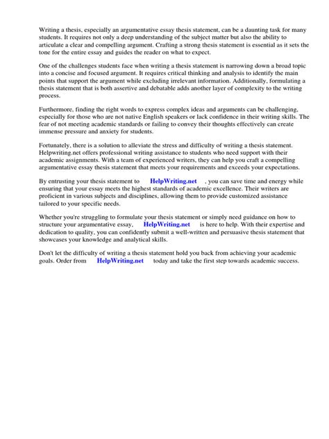 Argumentative Essay Thesis Statement Examples Pdf Essays Thesis