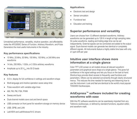 Original Tektronix Single Channel MHz Arbitrary Function Generators Products From Shenzhen