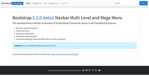 Bootstrap 52 Navbar Multi Level And Mega Menu