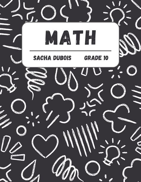 Free Printable Custom Math Notebook Cover Templates Canva