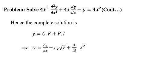 Cauchy Euler De Pptx