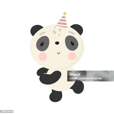 귀여운 팬더 춤 아이들의 물건 카드 포스터 배너 책 팩인쇄 옷 직물 벽지 섬유 또는 요리에 인쇄 벡터 그림입니다 벡터에 대한