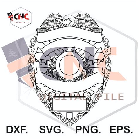 Police Badge Editable Customize File Etsy