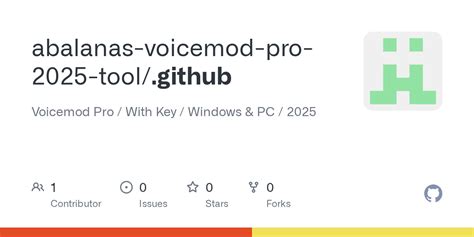 Github Abalanas Voicemod Pro 2025 Tool Github Voicemod Pro With Key Windows And Pc 2025