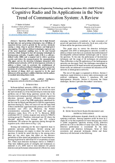 pdf design and simulation of adaptive cognitive radio based on