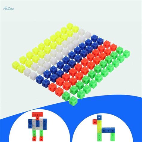 100 Pcs Multilink Linking Cubes Math Manipulative Counting Jenaai 100