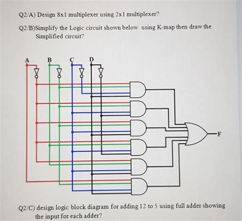 solved q2 a design sxi multiplexer using 2x1 multiplexer