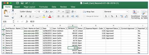 Credit Card Statement Template Excel KAESG BLOG