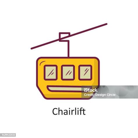 체어 리프트 벡터 채워진 개요 아이콘 디자인 그림 흰색 배경 Eps 10 파일에 여행 기호 스키 리프트에 대한 스톡 벡터 아트 및 기타 이미지 Istock