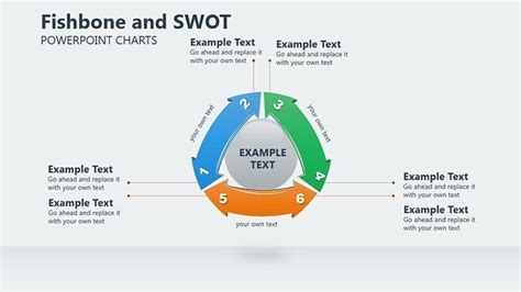 Fishbone SWOT PowerPoint Charts Templates
