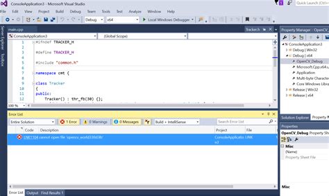 C Connecting Opencv 24 With Visual Studio 2015 Stack Overflow