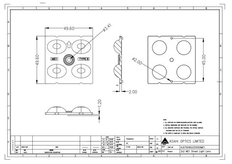 2x2 Typeii Street Lens Designed For Me1 Lighting Classes According To