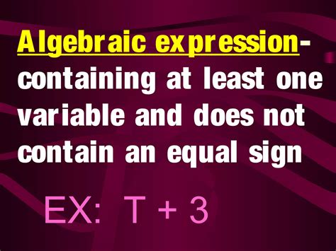 Algebraic Expressions Ppt