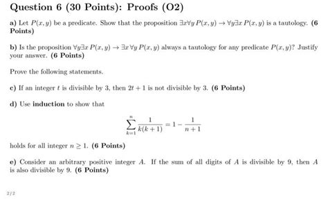 Solved A Let P X Y Be A Predicate Show That The