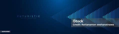 진한 파란색 배경에 추상적으로 빛나는 화살표 선 현대적인 반짝이는 파란색 기하학적 라인 디자인 미래 기술 개념입니다 텍스트를 위한 공간이 있는 가로 배너 템플릿입니다 벡터