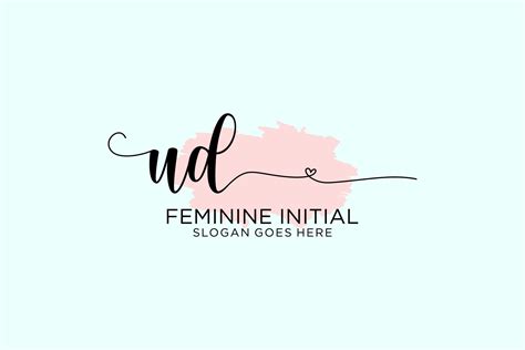 Initial UD Beauty Monogram And Elegant Logo Design Handwriting Logo Of Initial Signature