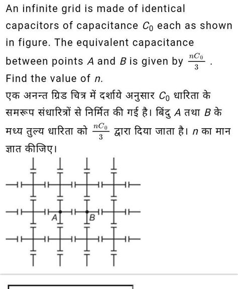 Answered Capacitors An Infinite Grid Is Made Of Identical Of Kunduz