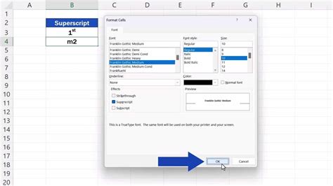 How To Add Superscript In Excel