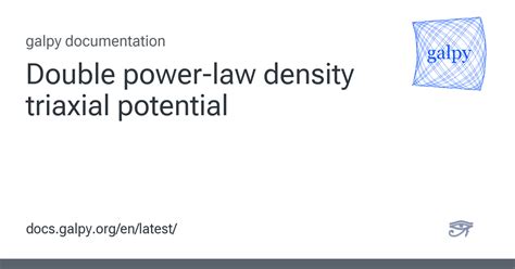 double power law density triaxial potential — galpy v1 11 1 dev0