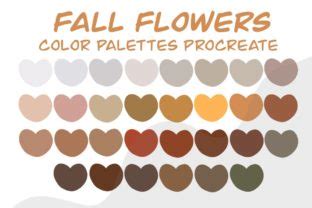 Procreate Color Palette Fall Flowers Graphic By Khim Studio Creative