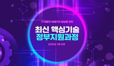 한국정보기술연구원 재직자교육 마이크로서비스아키텍처를 위한 백엔드 개발 Springboot 프로그래밍 2025년 7월 일정