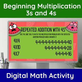 Beginning Multiplication Equal Groups Arrays Repeated Addition 3s And 4s