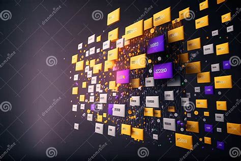 Abstract Data Graph Concept With Data Clusters And Particles Digital Sorting And Management