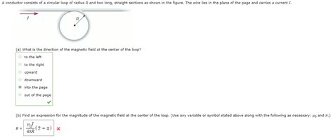 solved a conductor consists of a circular loop of radius r