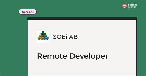 Remote Works On Twitter Check Out Soei Ab 🚀 Theyre Looking For A