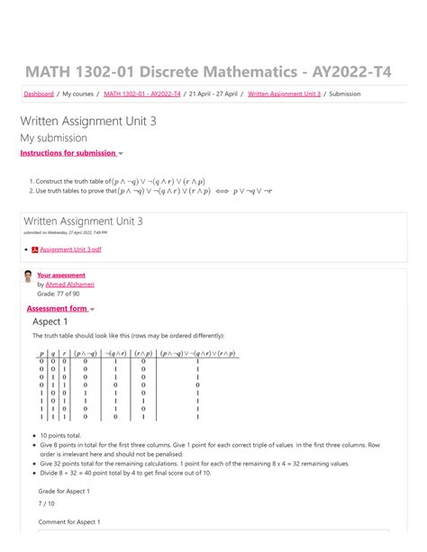 written assignment unit 3 math 1302 01 discrete mathematics ay2022