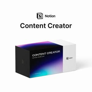Notion Content Creator Template Social Media Notion Template Etsy