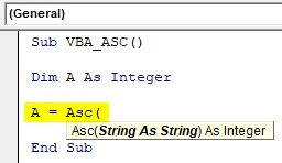 VBA ASC How To Use ASC Function In Excel VBA With Examples