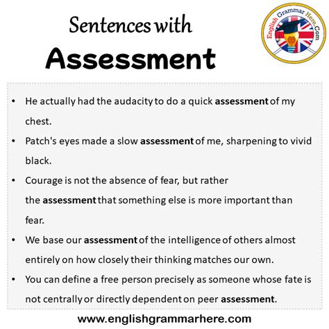 Sentences With Assessment Assessment In A Sentence In English Sentences For Assessment