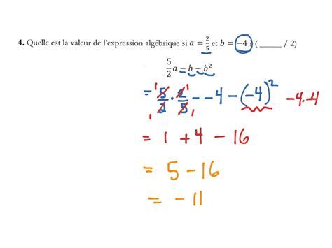 Showme Expression Algebrique