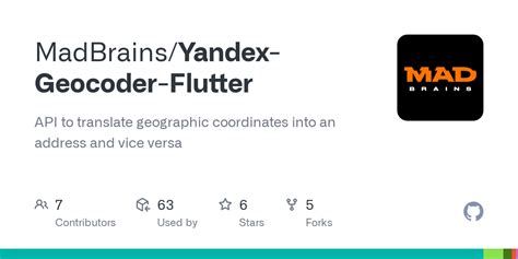 GitHub MadBrains Yandex Geocoder Flutter API To Translate Geographic Coordinates Into An