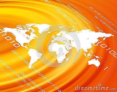 Orange World Map Stock Image 784117