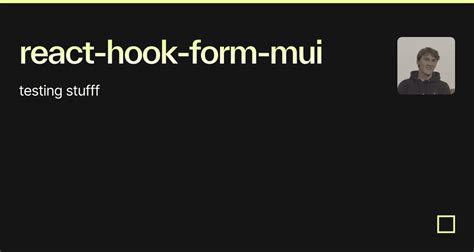 React Hook Form Mui Codesandbox