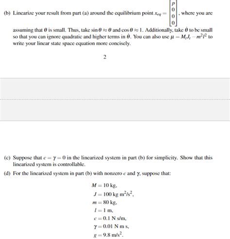 Solved We Will Obtain A Linear Mimo State Space System From