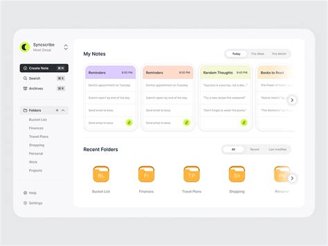 note taking web app ui design to do app productivity by meet