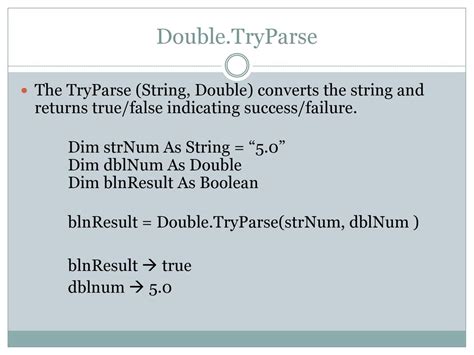 Use Tryparse To Validate User Input Ppt Download