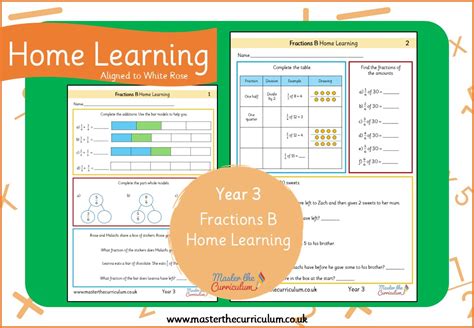 Year 3 Fractions B Home Learning Master The Curriculum