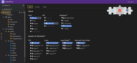 Web App Settings Stackpuz