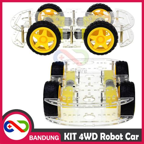 Jual Kit Smart Chassis Chasis 4wd Robot Car Mobil Arduino Raspberry A Shopee Indonesia