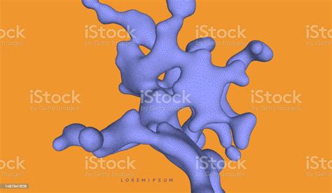 도트워크 스타일의 추상적인 3차원 컴포지션 포인리즘 그래픽 도트 스티플 디자인 동적 효과를 가진 3d 벡터 일러스트레이션 배너 전단지 포스터 커버 또는 브로셔용 템플릿입니다