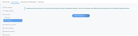 Conditional Bot Behavior Quriobot Academy