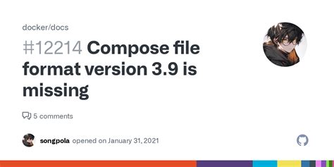 Compose File Format Version 39 Is Missing · Issue 12214 · Dockerdocs