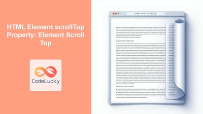 HTML Element ScrollTop Property Element Scroll Top CodeLucky