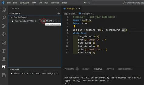 Micropython Using Vscode Pymakr On Esp Esp