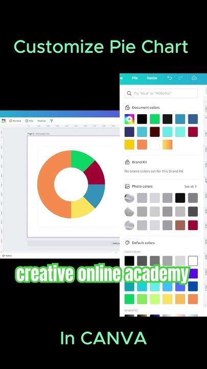 Shorts Pie Charts In Canva Canva Canvatutorial Canvatipsandtricks